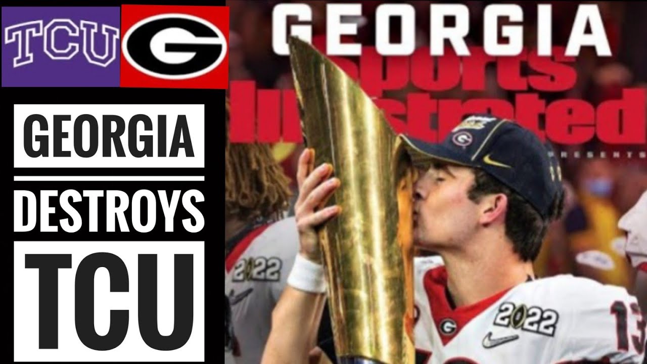 georgia bulldogs destroy tcu in national championship game - YouTube