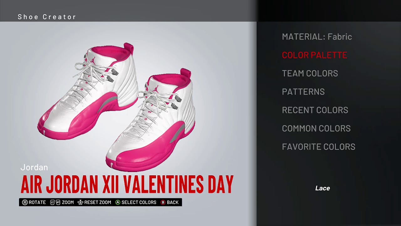 NBA 2K19 Shoe Creator - Air Jordan 12 "Valentines Day" - YouTube