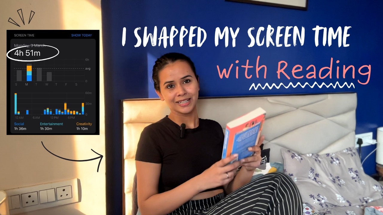 I tried reading a book instead of using my phone 😇🥲 | Day 1 🥰 - YouTube