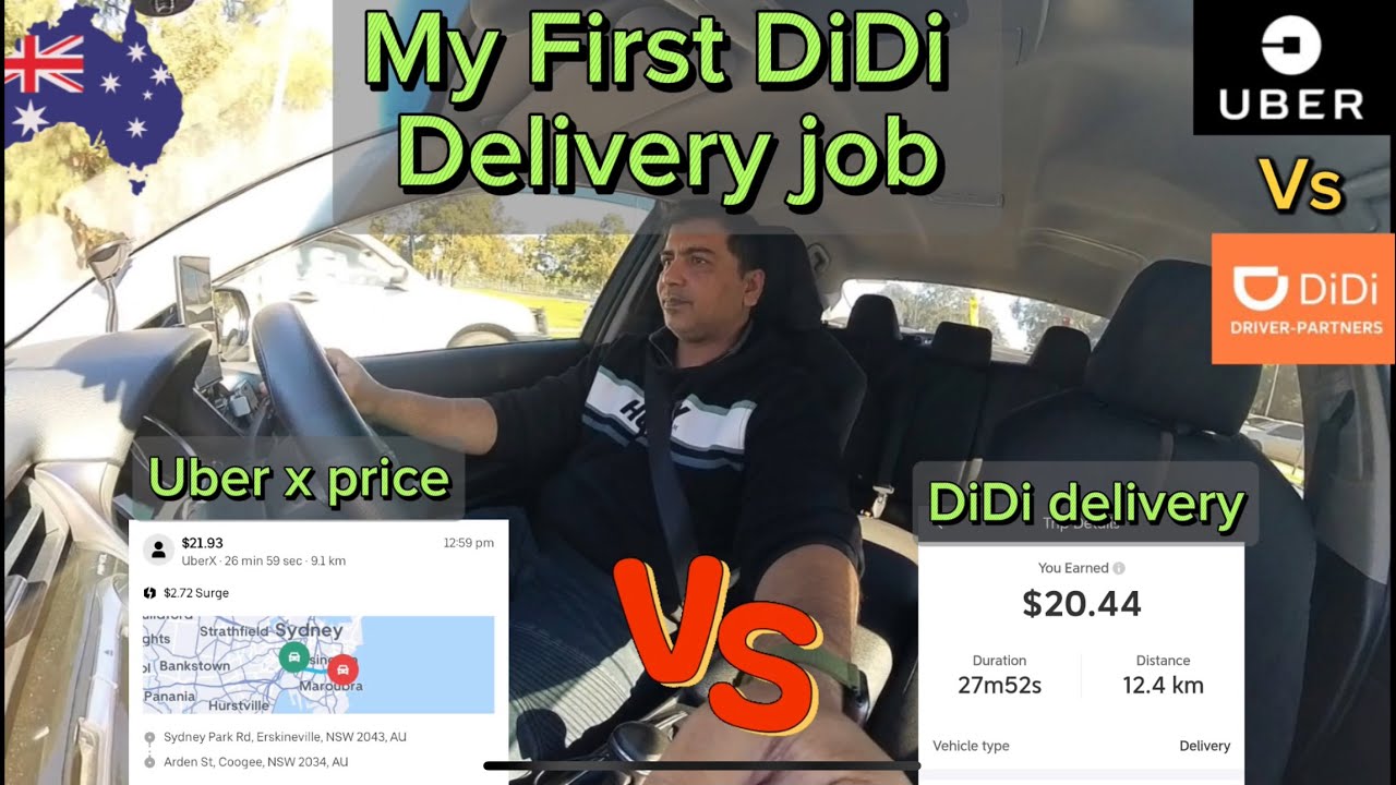 My First DiDi Delivery Job Sydney | Uber x v/s DiDi Delivery 2024 | # ...