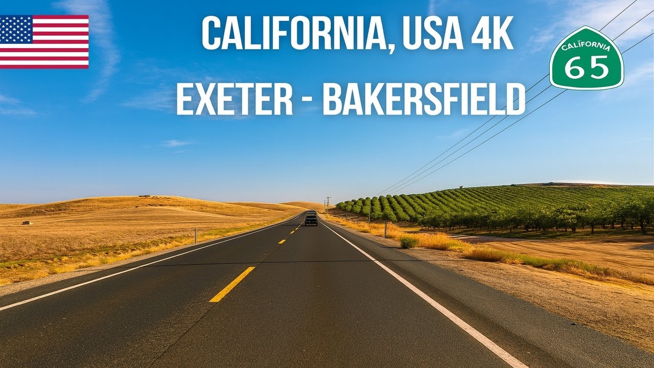 🚐 4K Real-Time RV Driving: Exeter to Bakersfield | California SR-65 ...