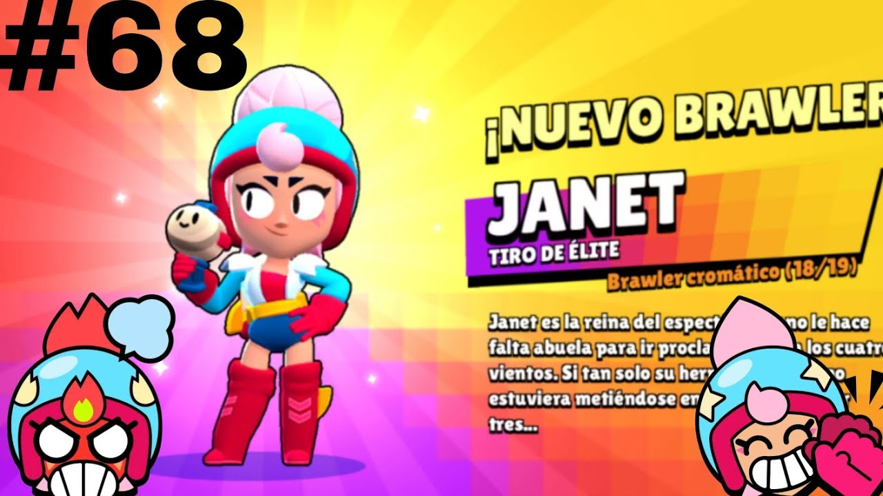 Desbloqueo a mi penúltimo brawler (Janet) y la pruebo - YouTube