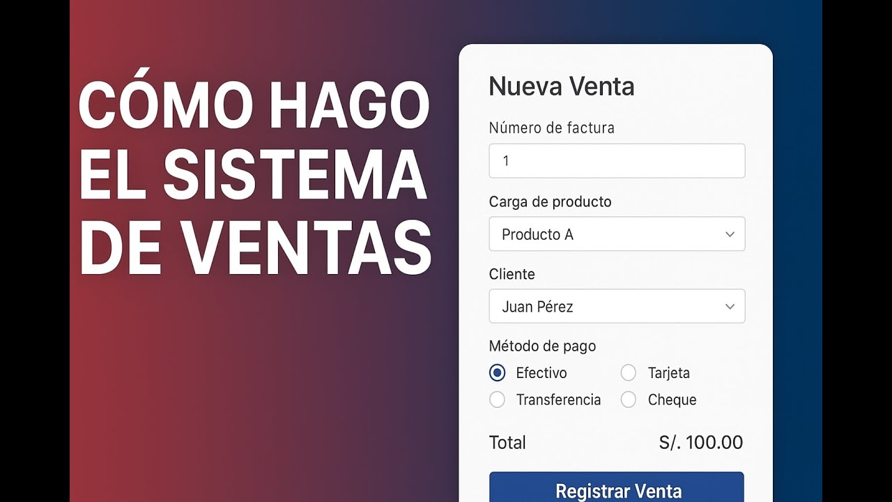 Programando sistema de ventas desde cero - YouTube