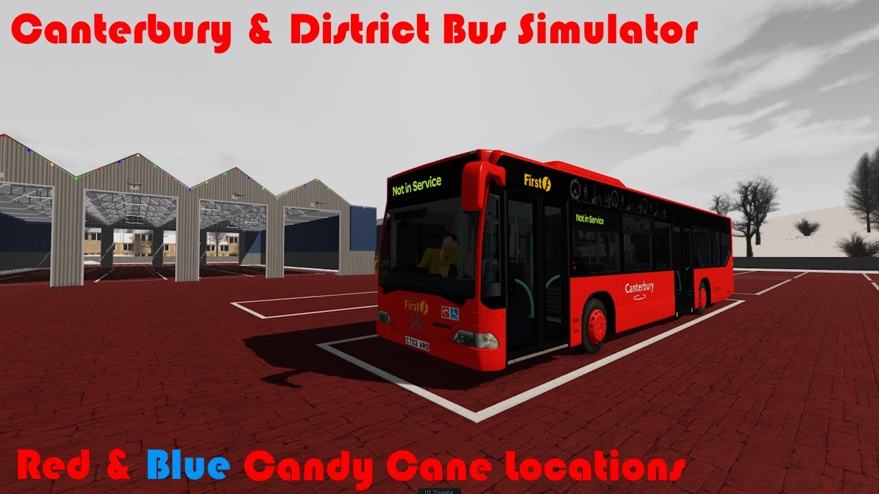 ROBLOX Canterbury & District Bus Simulator - Red & Blue Candy Cane ...