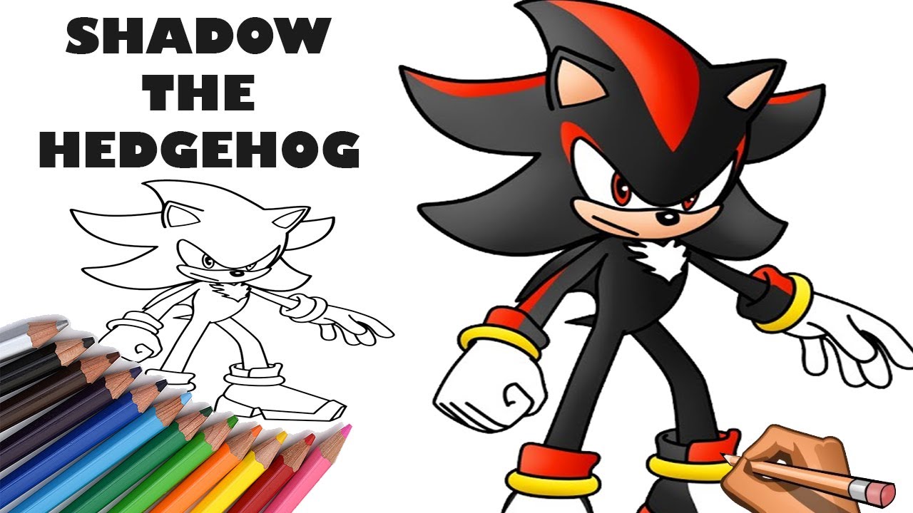 HOW TO DRAW SHADOW THE HEDGEHOG - YouTube