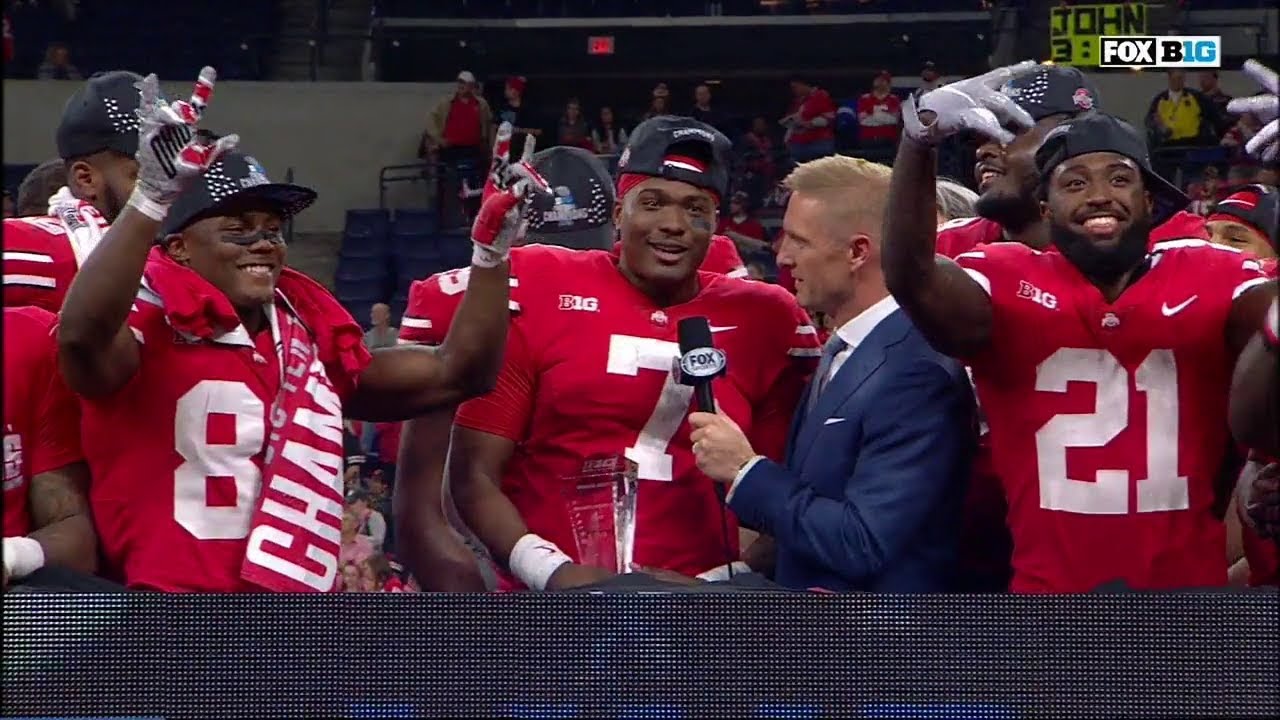 2018 Big Ten Championship Trophy Presentation - YouTube