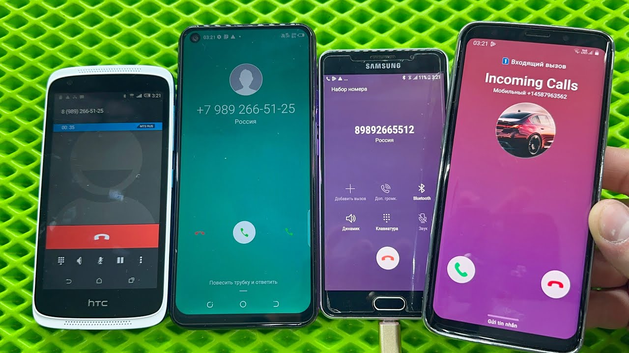 Incoming Call TECNO Camon 16 Vs Samsung Galaxy S9 / Outgoing Call Samsung A5 2016 & HTC Desire ...