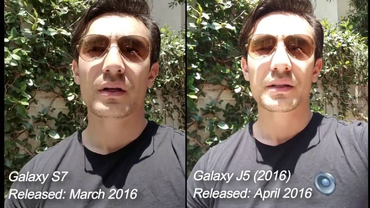 Galaxy J5 (2016) -vs- S7 Front Facing Video Recording Camera & Mic Test ...
