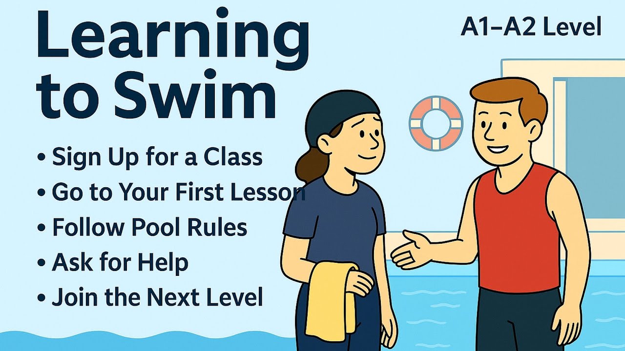 Simple English For Your First Swimming Lesson! - YouTube
