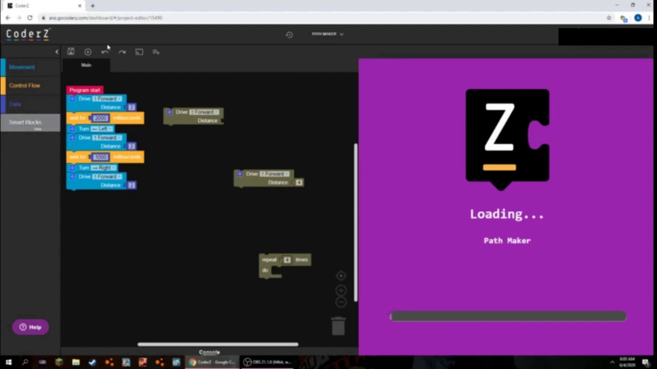 Solving mazes in gocoderz.com! - YouTube