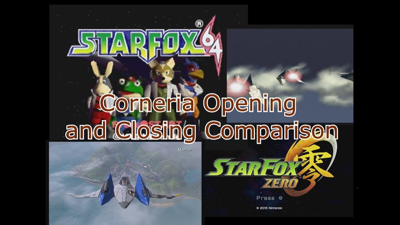 Star Fox 64/Zero (N64/Wii U) - Corneria Opening and Closing Comparison ...