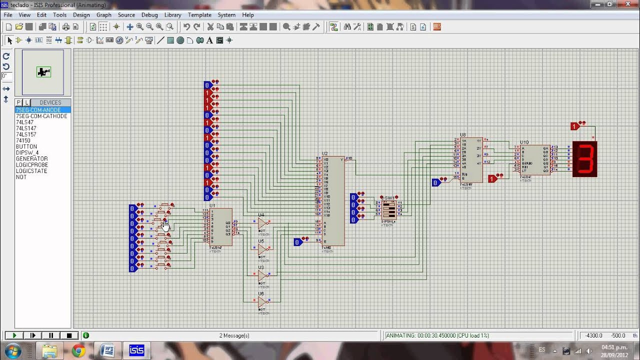 circuito con multiplexores y decodoficadores - YouTube