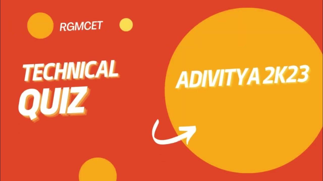 Technical Quiz in the Festival of ADVITIYA 2K23 organized by CSE DATA SCIENCE, RGMCET ...