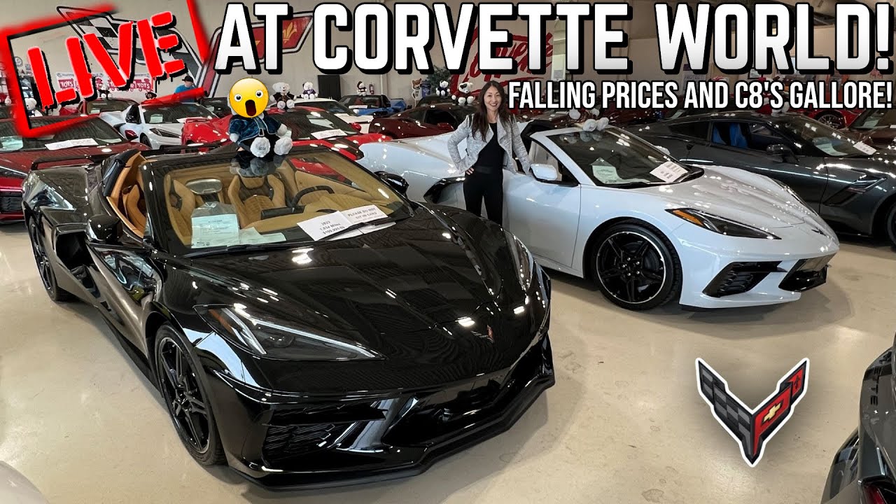 LIVE Corvette World Inventory walkthrough shows A LOT of C8 Corvettes ...