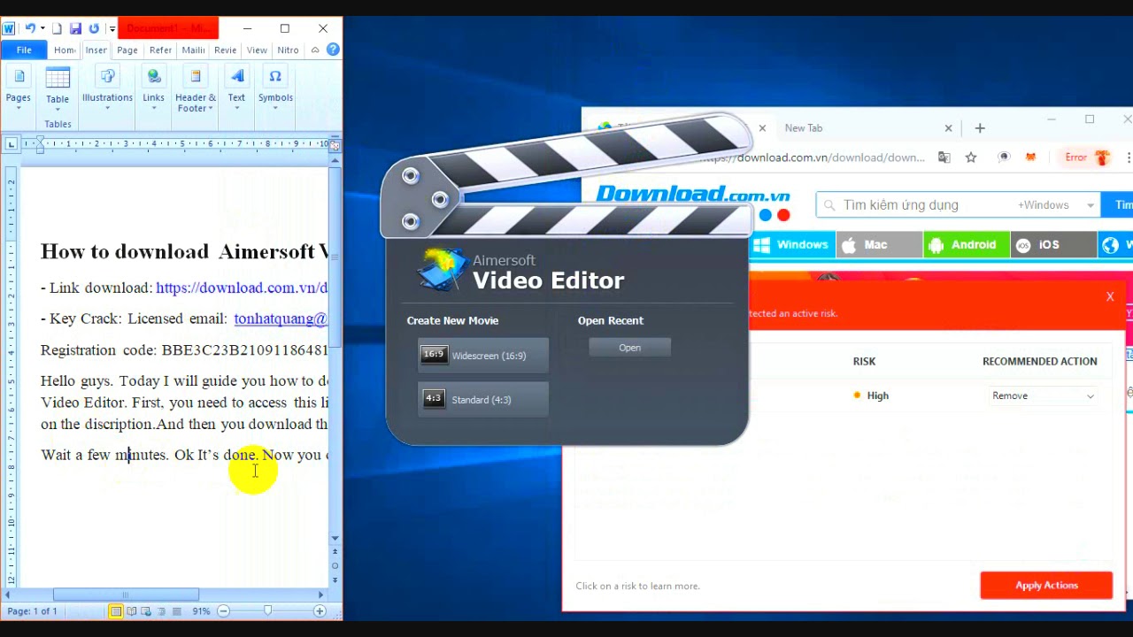 How to down load Aimersoft Video Editor - YouTube