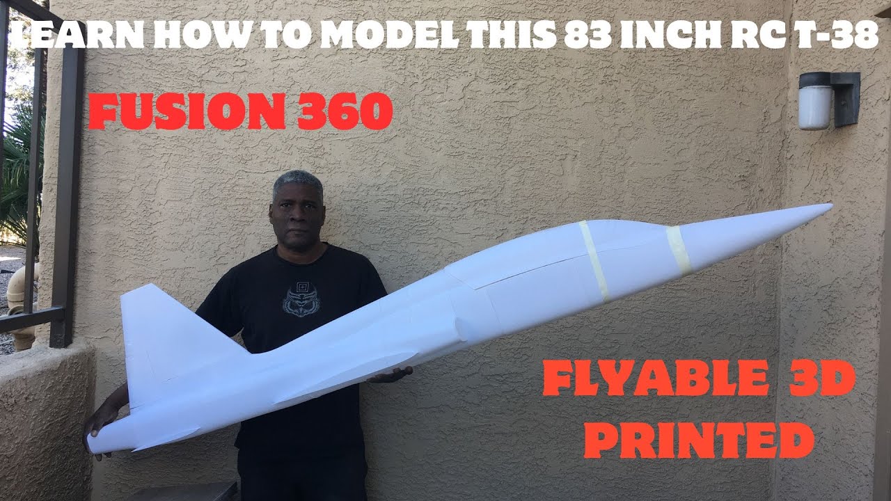 Learn How To Model This T-38 3D Printed Flyable RC Jet - YouTube