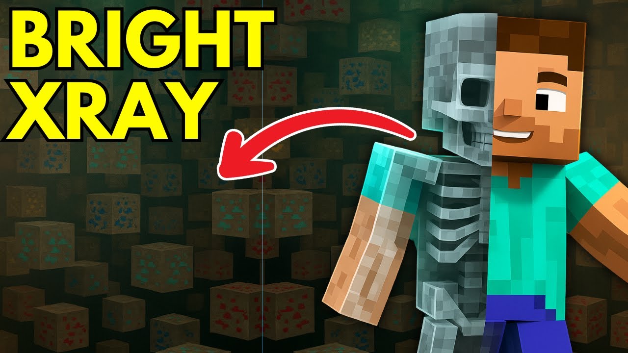 How To Get Bright Xray on Minecraft Bedrock 1.21.9 - YouTube