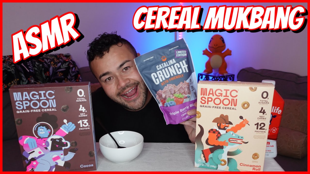 ASMR Cereal Mukbang | Magic Spoon & Catalina Crunch - YouTube