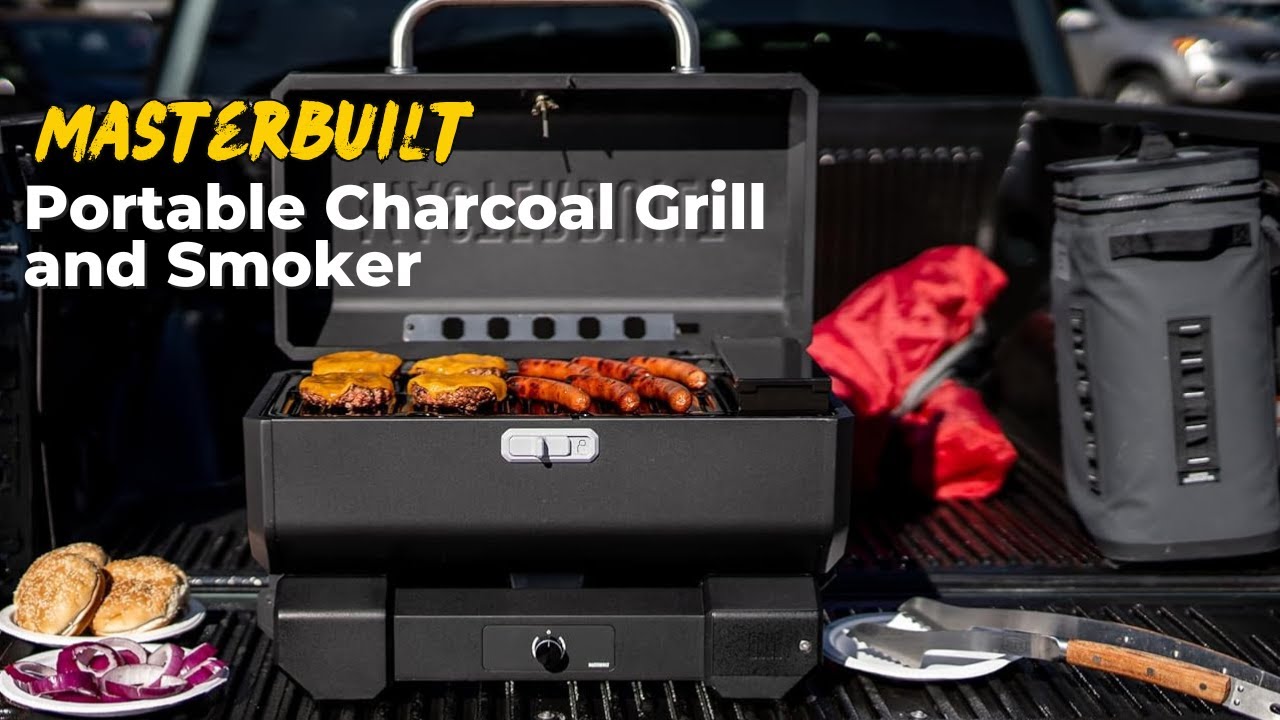 Masterbuilt® Electric Portable Charcoal Grill and Smoker - YouTube