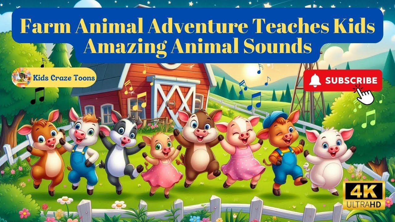 Farm Animals Adventure Teaches Kids Amazing Animal Sounds 🐮🦆 - YouTube