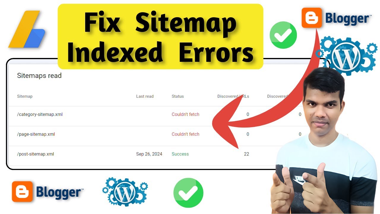 Fix Sitemap Indexed Errors On Your Blog Or Website 2024 - YouTube