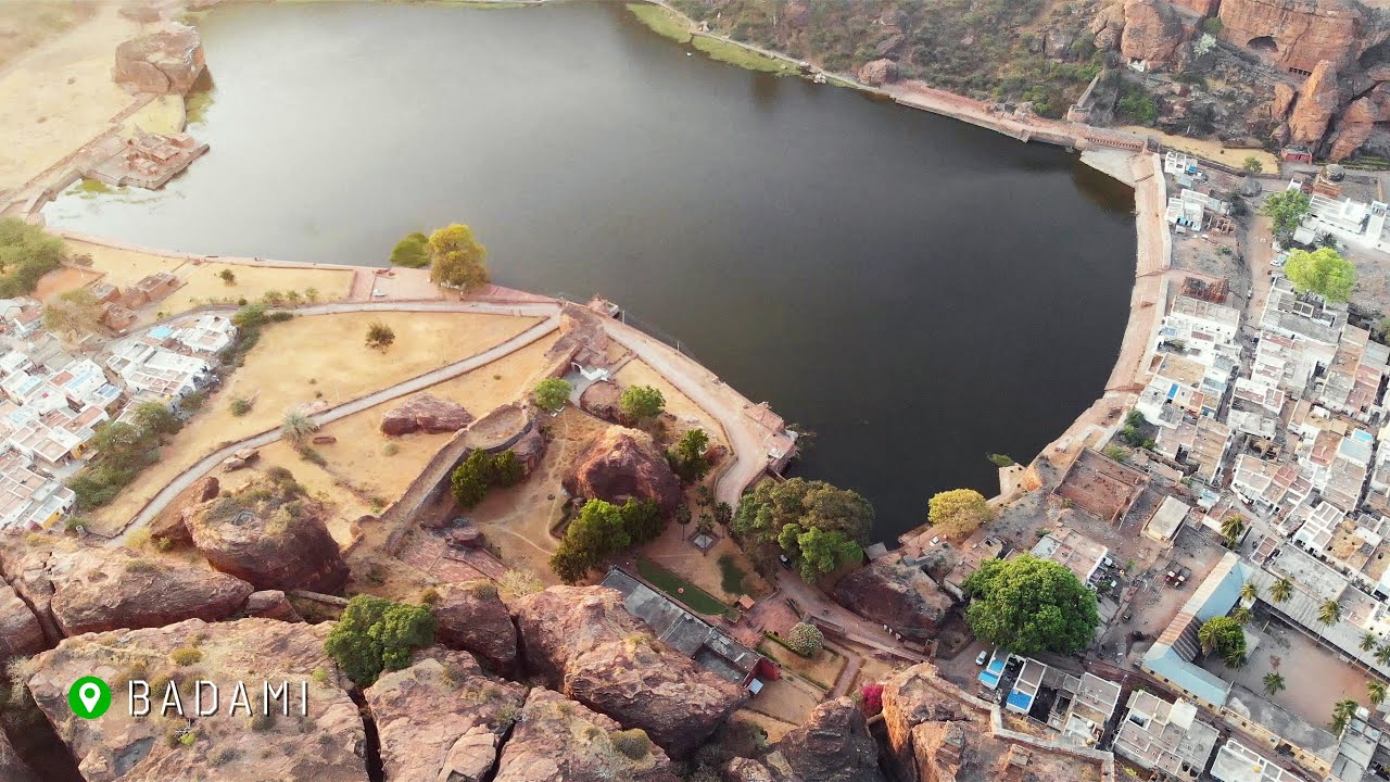 Badami Cave Temples 4K Aerial View | Karnataka Tourism - YouTube