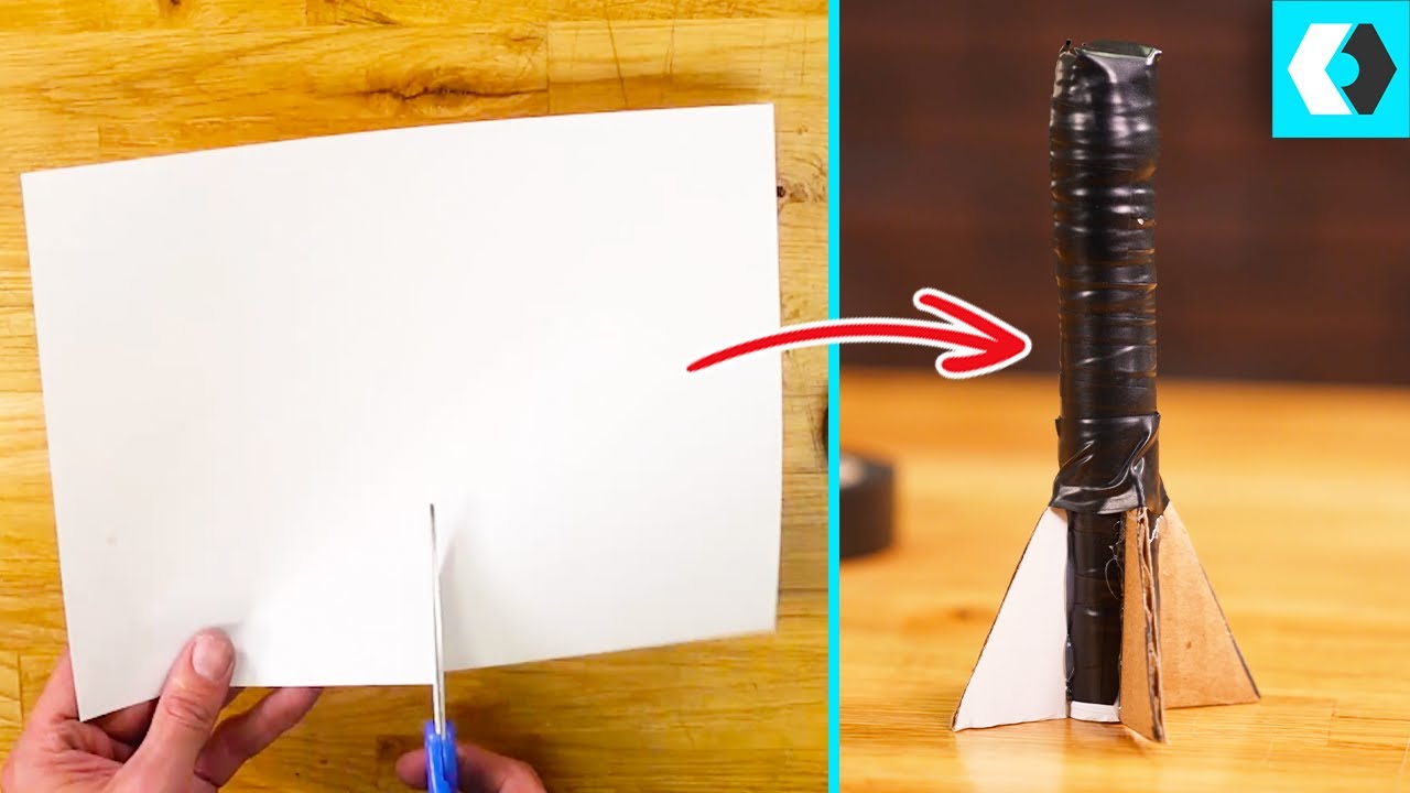 Turning Paper Into A ROCKET (easy DIY) - YouTube