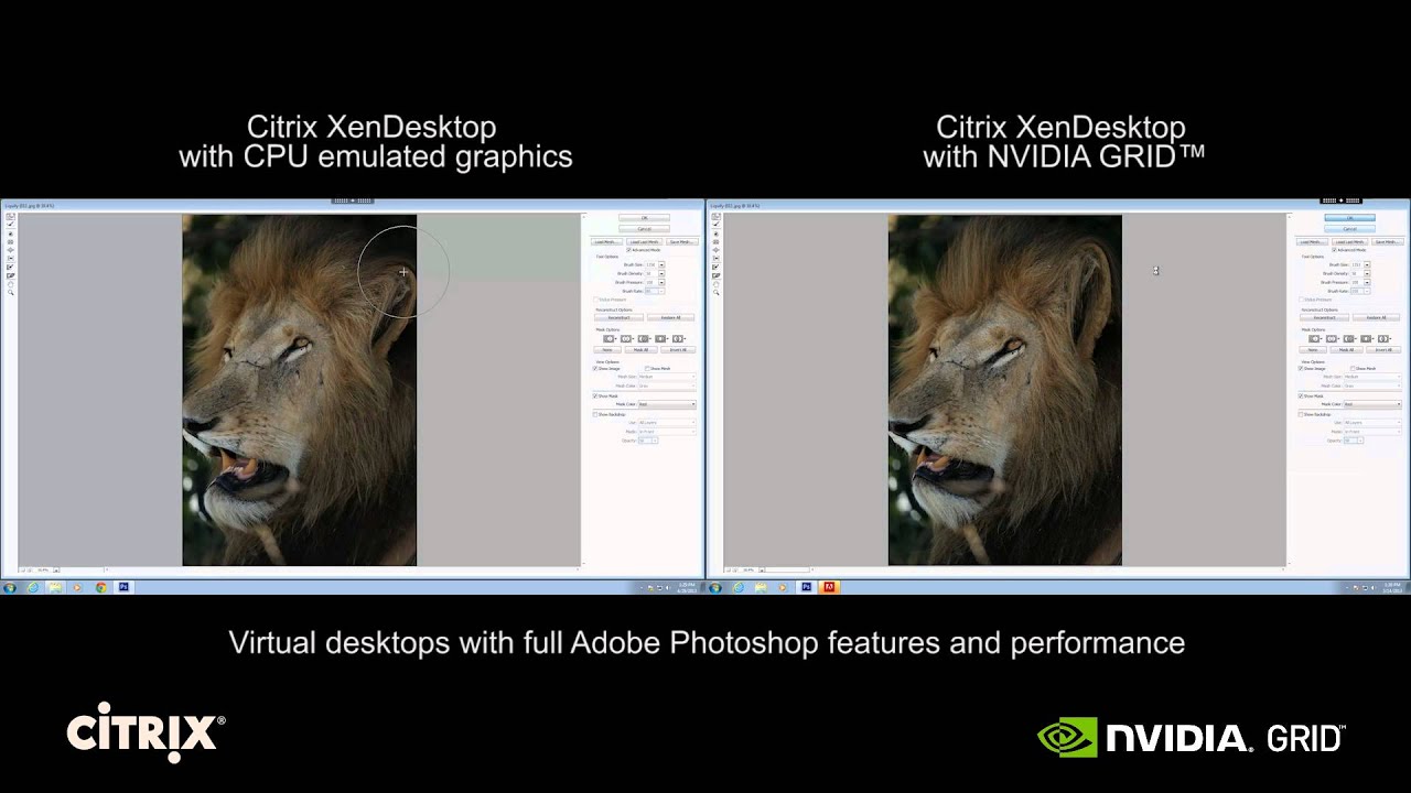 Adobe Photoshop Video CPU only vs. NVIDIA GRID K2 using XenDesktop ...