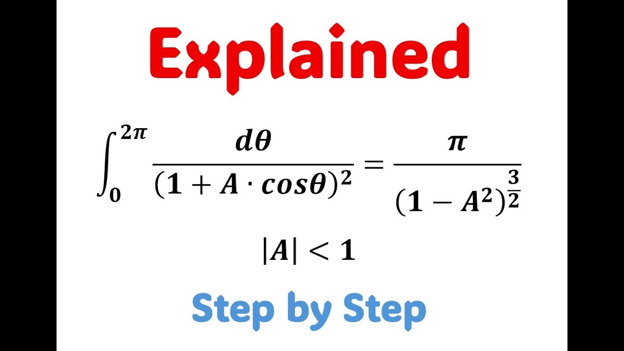 Integral with tangent half angle - YouTube