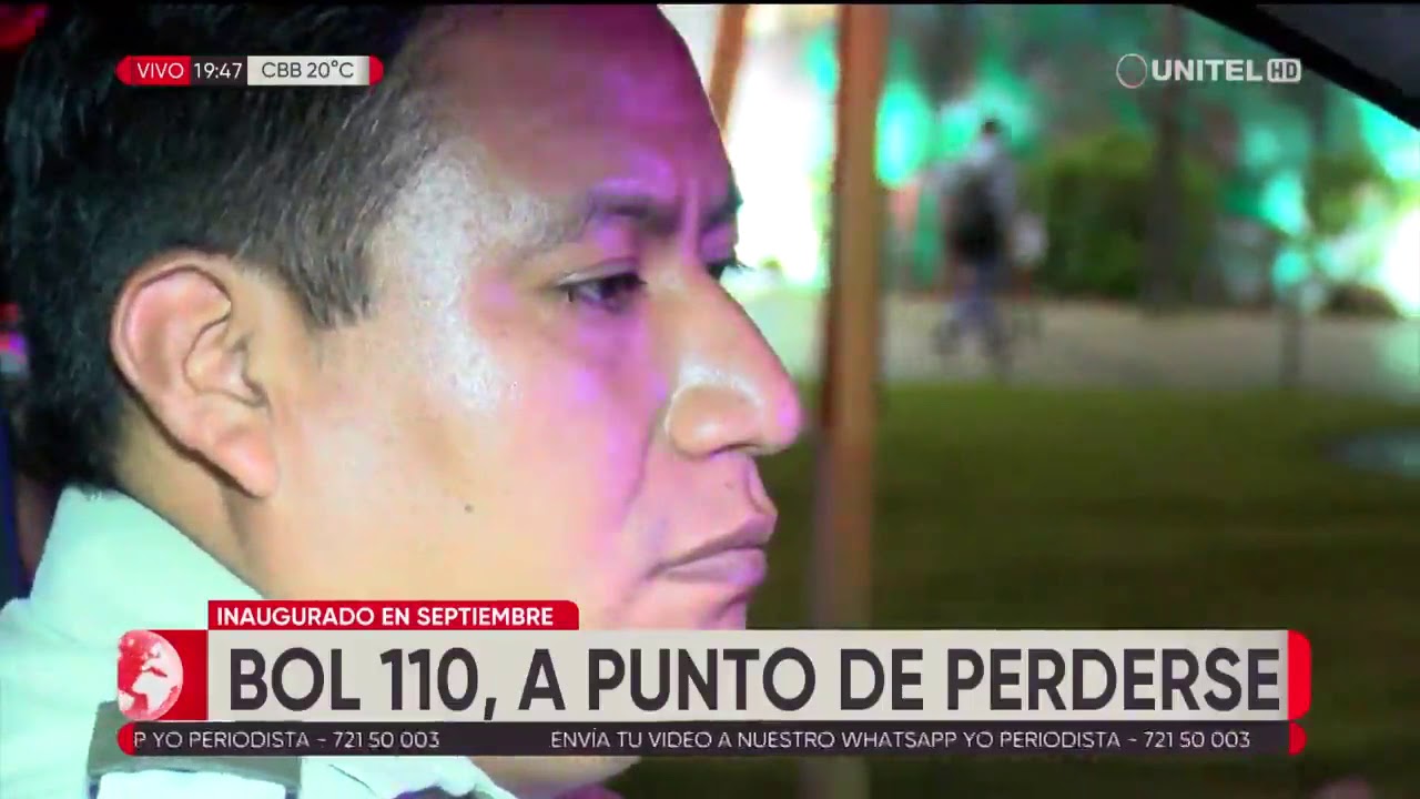 BOL 110 a punto de perderse, fue inaugurado en septiembre del año ...