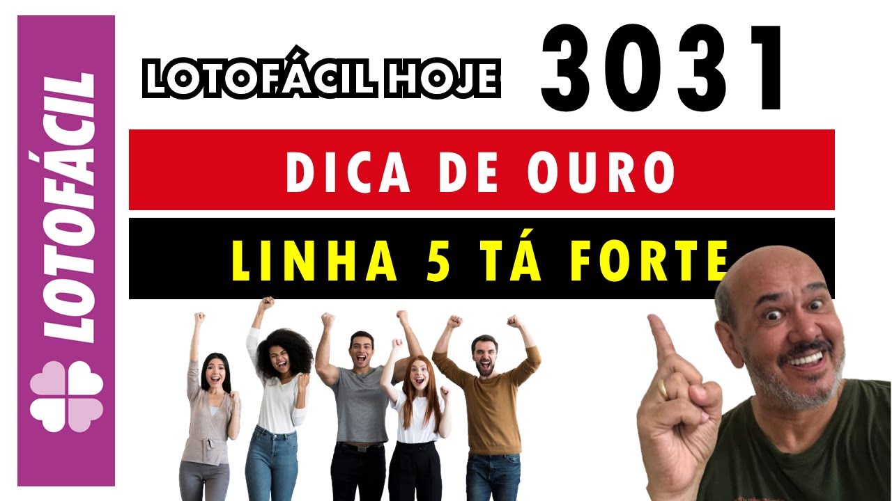 3031 LOTOFÁCIL HOJE 🍀DICAS DE OURO - YouTube