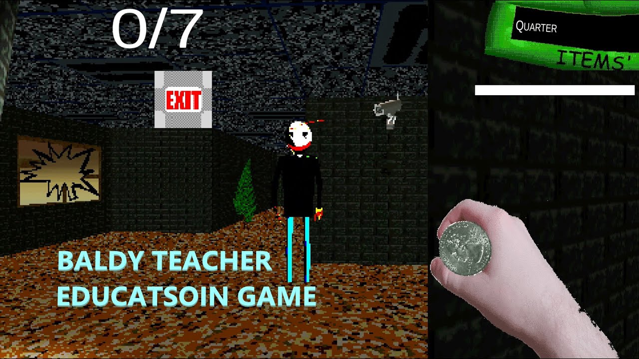 BALDY TEACHER EDUCATSOIN GAME (baldi's basics mod) - YouTube