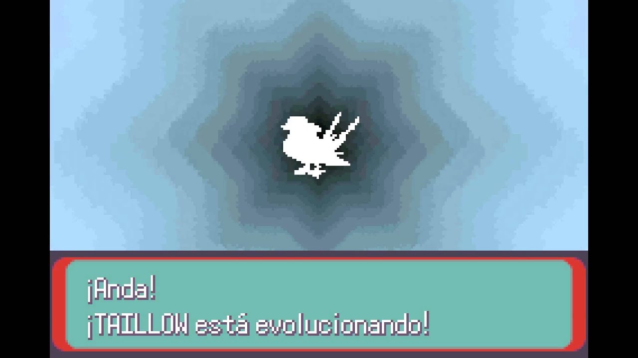 Pokémon Esmeralda - Taillow evoluciona a Swellow - YouTube