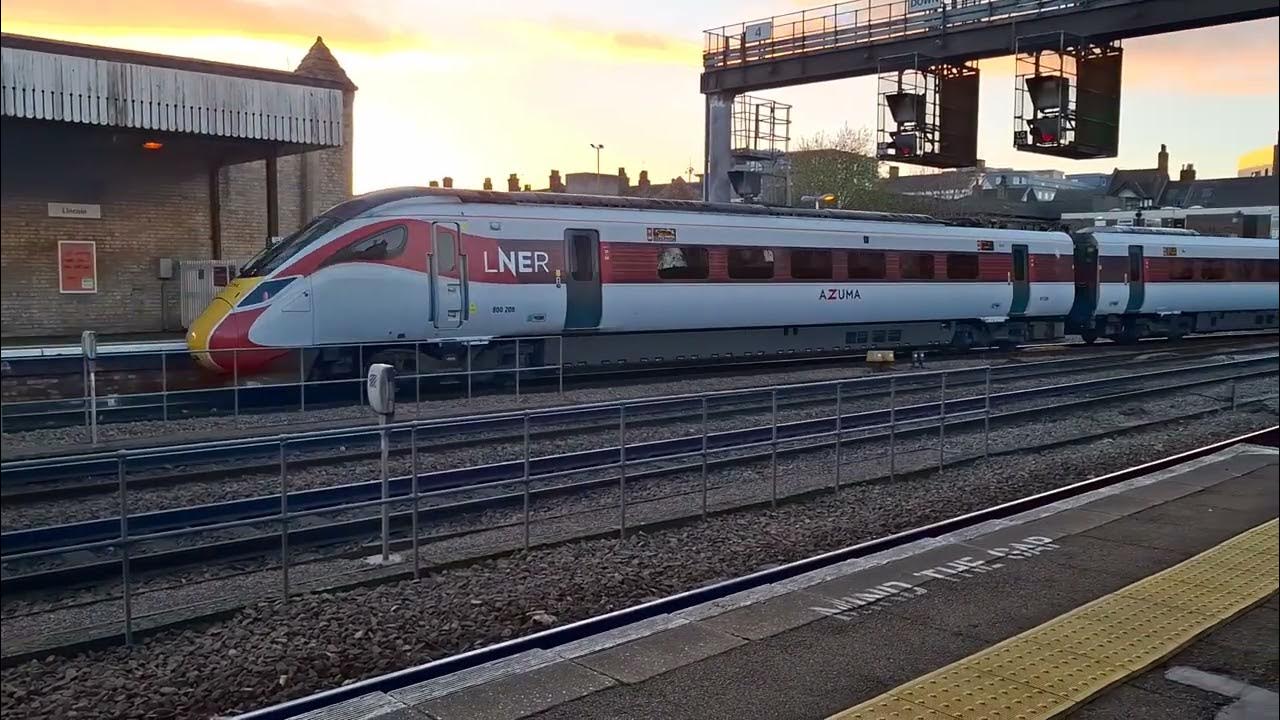 LNER Azuma Class 800 Departing Lincoln Central - YouTube