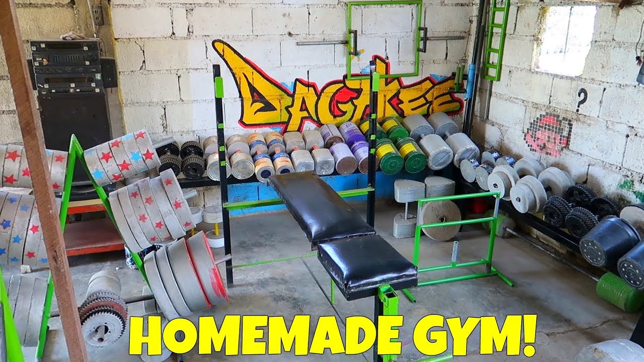 My Homemade Gym - Gym Tour - YouTube