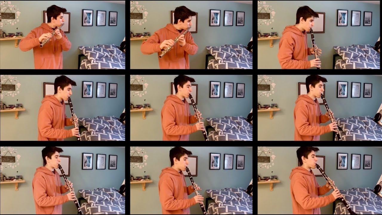 Stand Tall from JATP - Cover for 2 flutes and 7 clarinets - YouTube