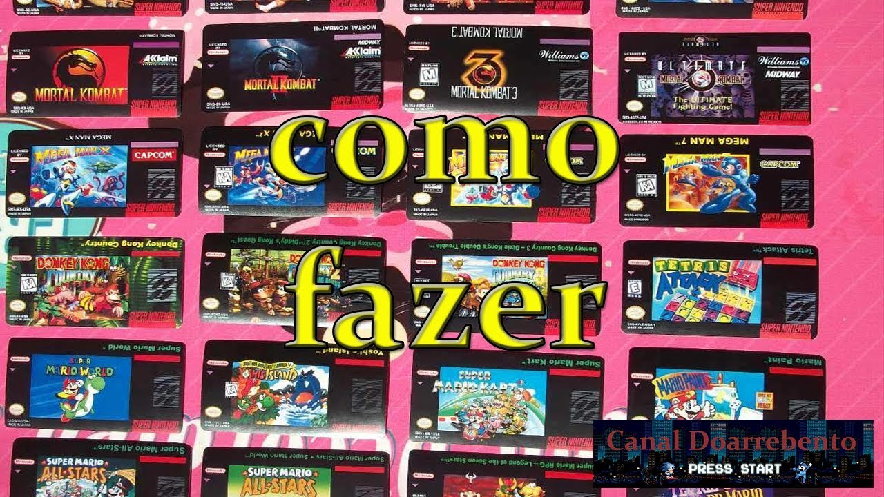 Como fazer label de super Nintendo - YouTube