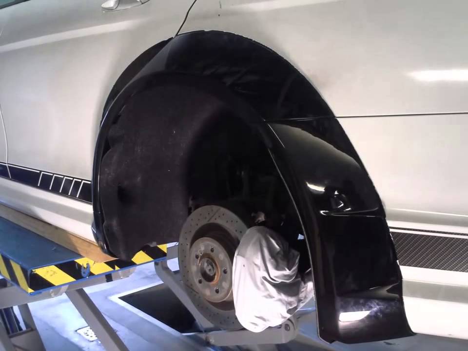 C63 AMG Estate (Back to Black with HMS Rear Wide Fender Build) - YouTube