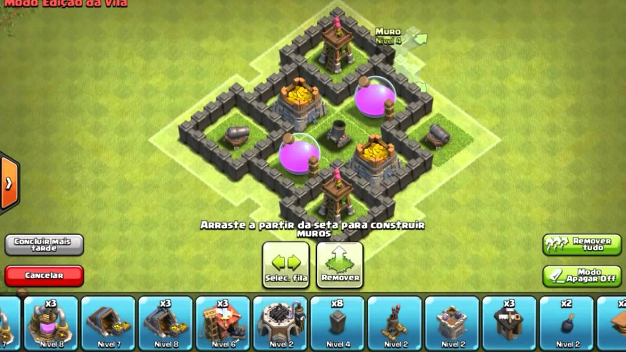 Layout CV4 Farm - CLASH OF CLANS - YouTube