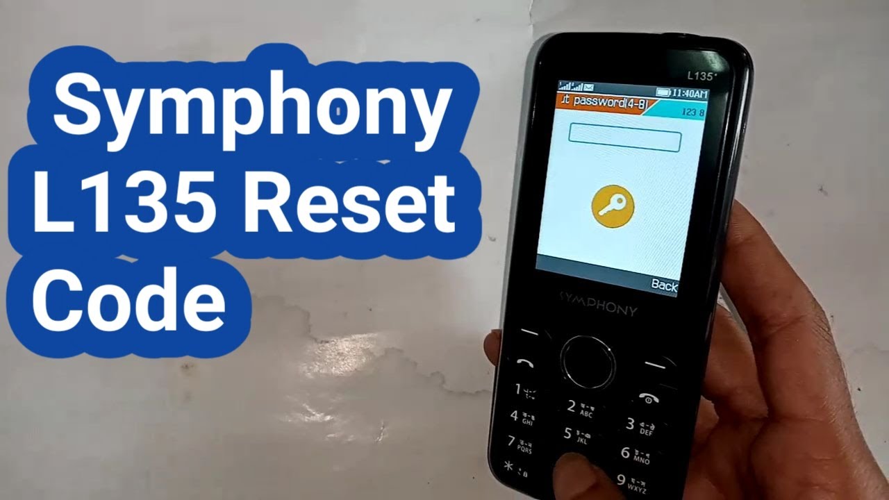 Symphony L135 Reset code - YouTube