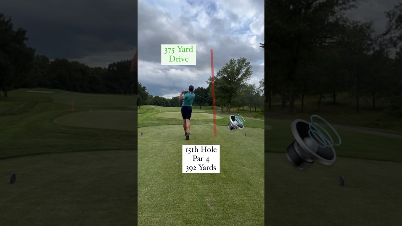 ⛳️392 Yard Par 4 Driving The Green?! #golf #golfswing #longdrive # ...