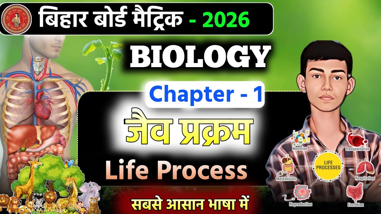 10th Biology chapter-1|| Biology chapter-1 class 10th || जैव प्रक्रम Class 10th || Life ...