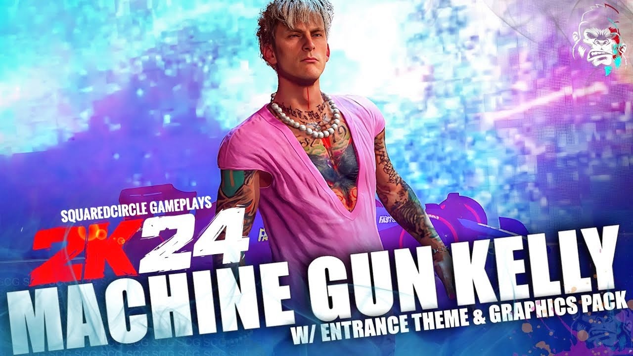 WWE 2K24 Machine Gun Kelly w/ Entrance Theme & Graphics Pack | WWE 2K22 ...
