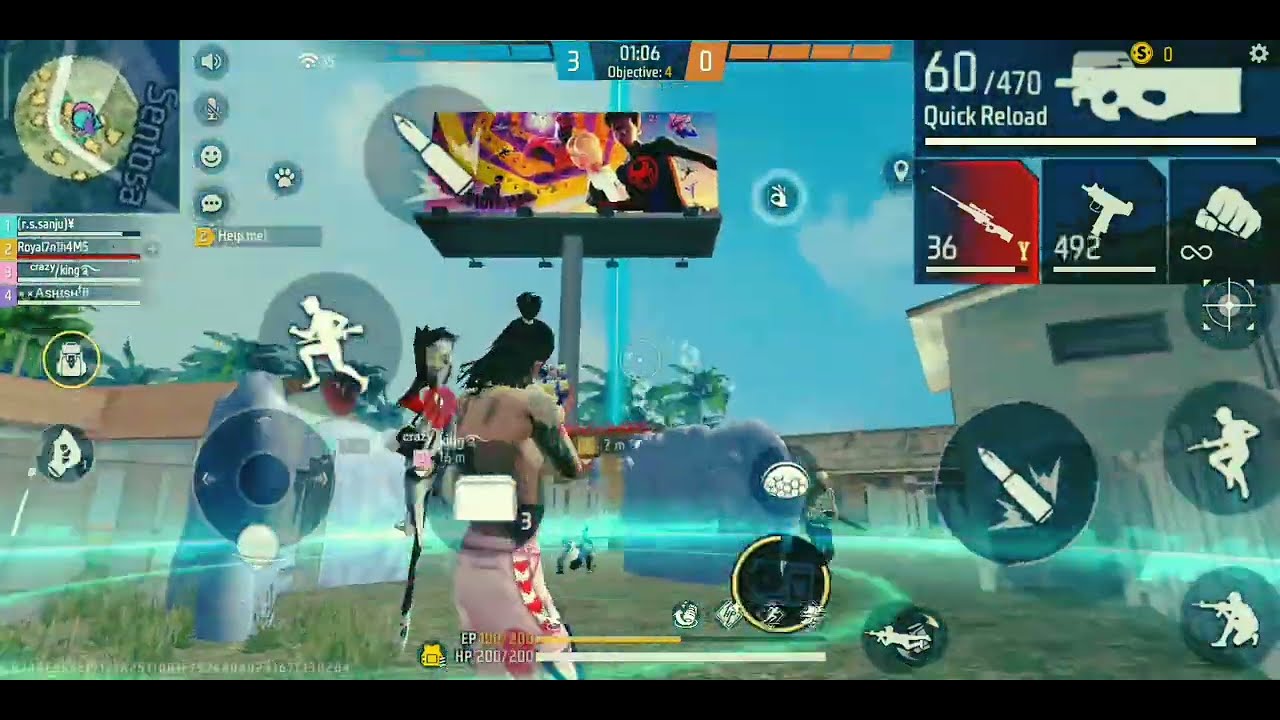 free fire gameplay @Ashush gamer SDR @Youtube @As gamer SDR @ lokesh ...