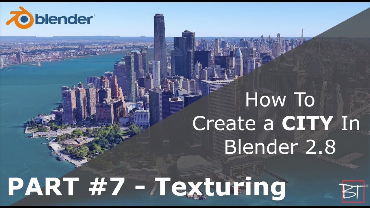 🏙️🎨[2.8] Blender Tutorial: How to create a CITY - Texturing - part #7 ...
