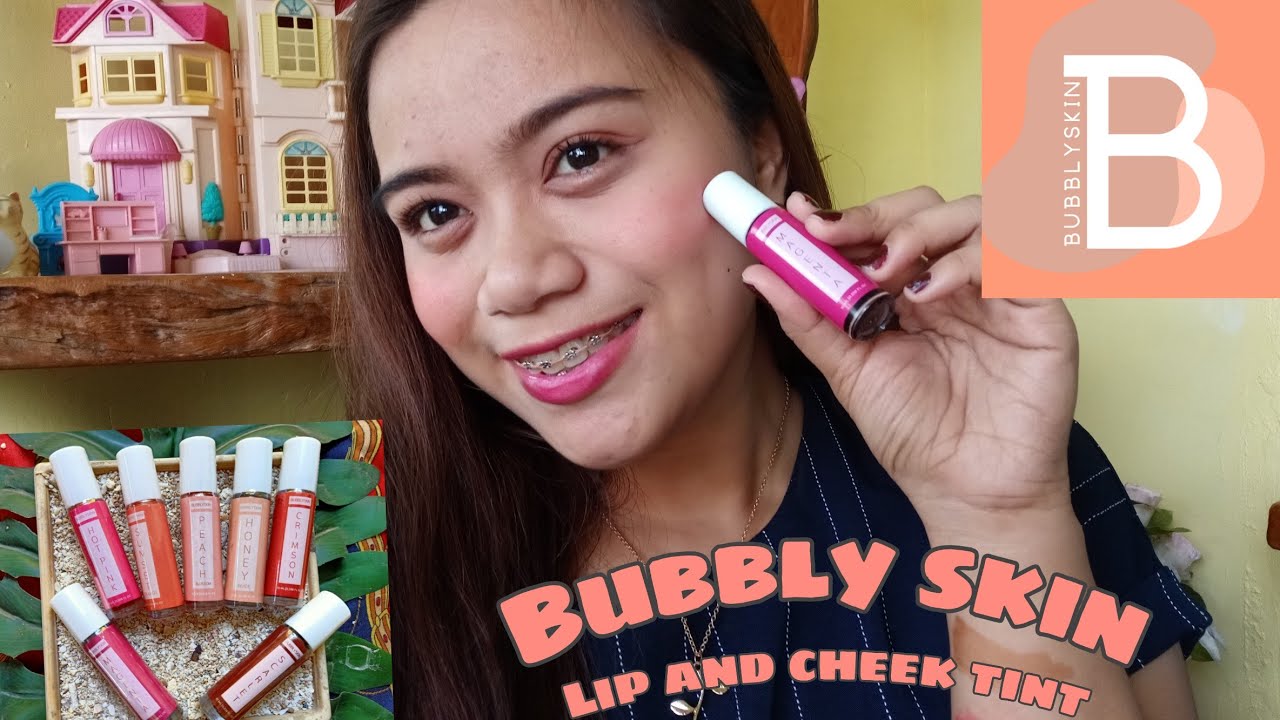 TRYING OUT BUBBLY SKIN LIP AND CHEEK TINT - YouTube
