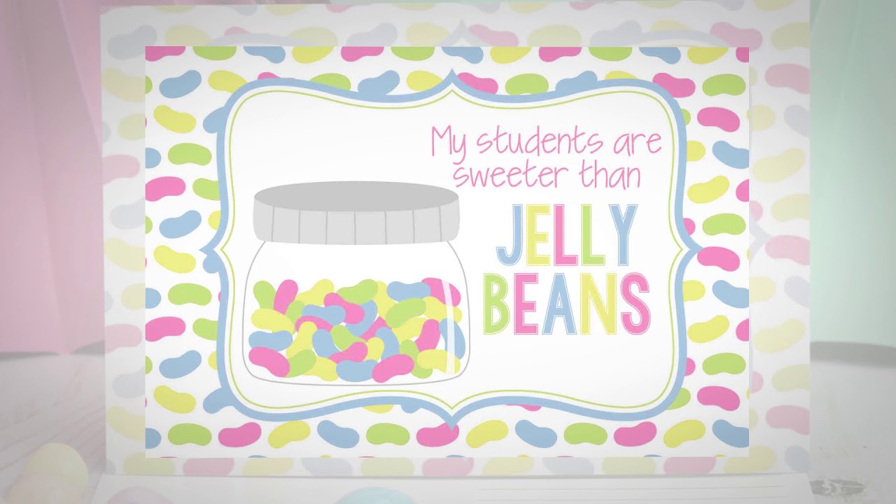 Jelly Beans Teacher Postcards - YouTube