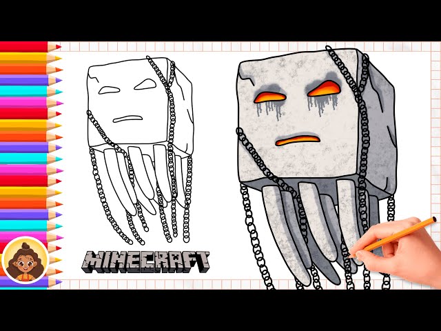 Minecraft Ghast Coloring Pages