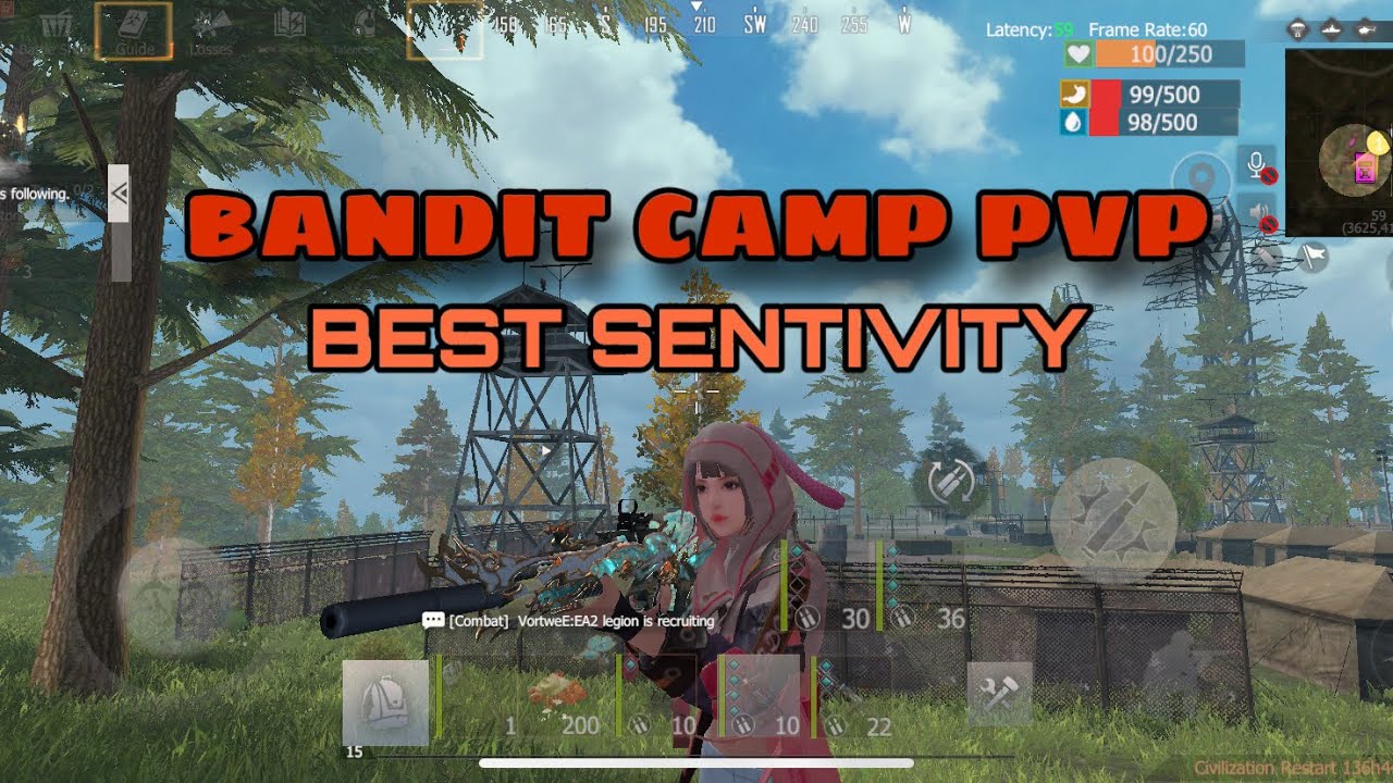 Bandit camp pvp | iphone 11 | best sentivity | Last Island Of Survival - YouTube
