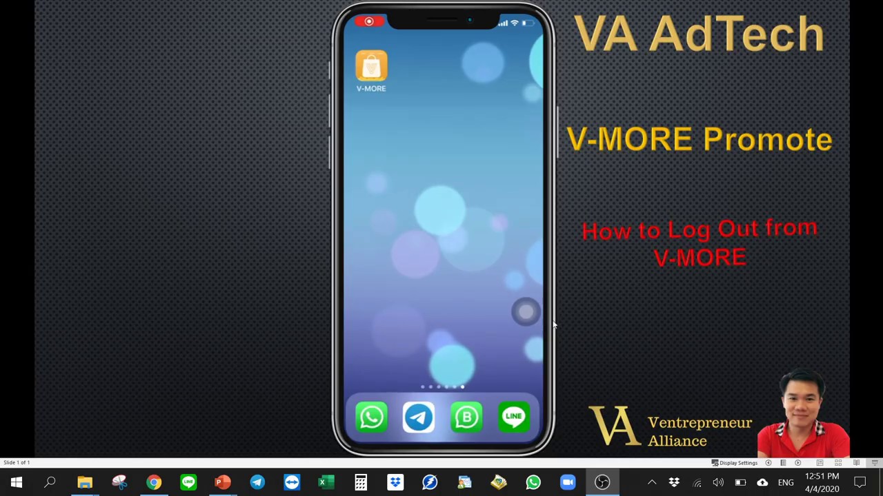 V-MORE Promote - How to log out from V-MORE App - YouTube
